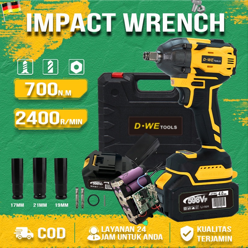 Jual 700N.m 3in1 cordless impact mesin impact impact pembuka baut ...