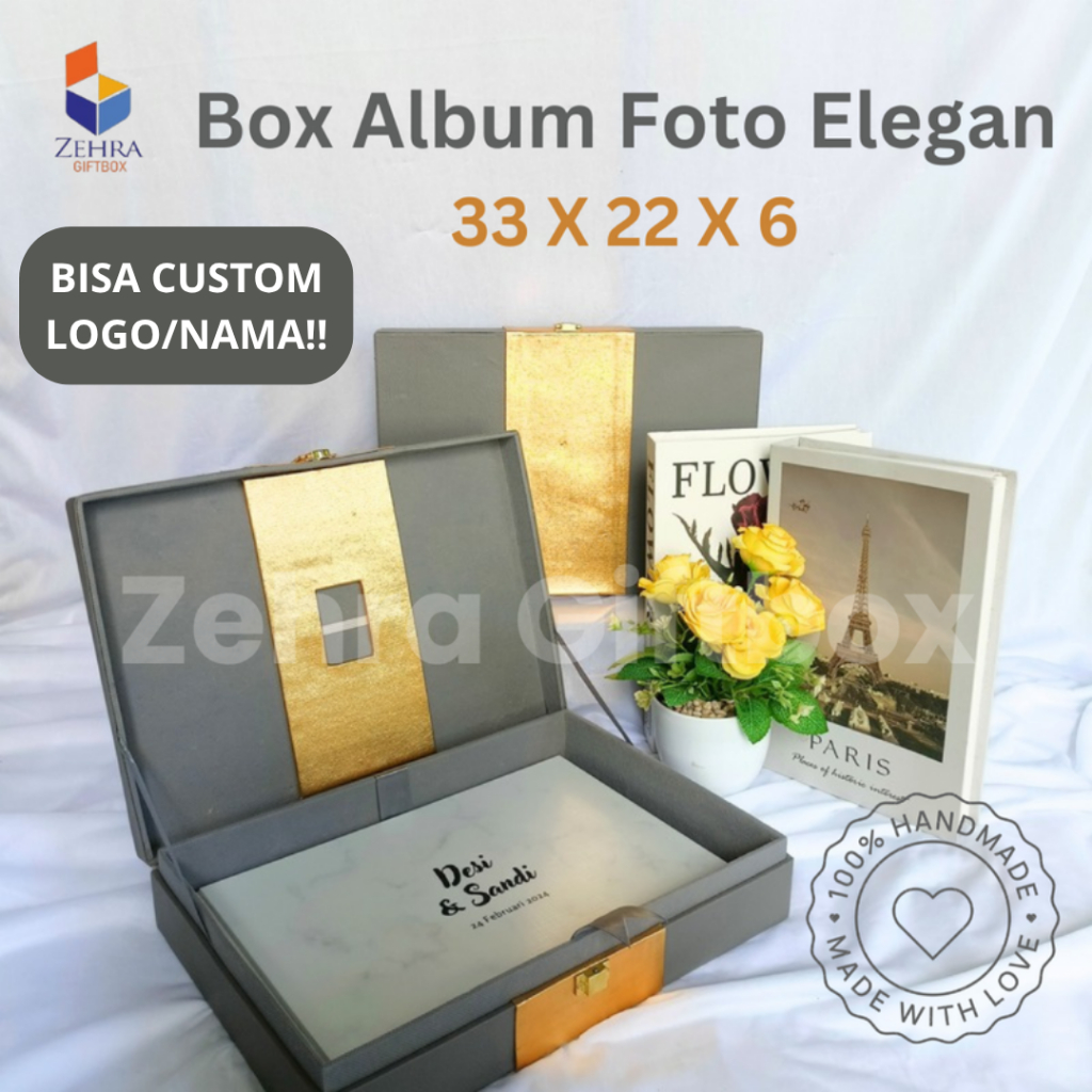 Jual Box Album Foto Kulit Sintetis Ukuran 33 X 22 X 6 | Tempat Album ...