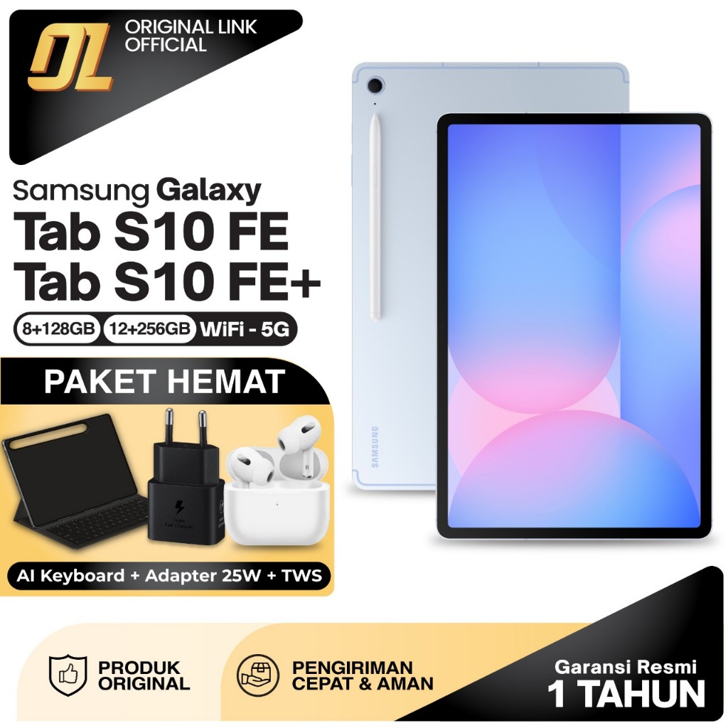 Jual Samsung Galaxy Tab S10 FE+ S10 FE Plus 5G Wifi 8/128 12/256 GB ...
