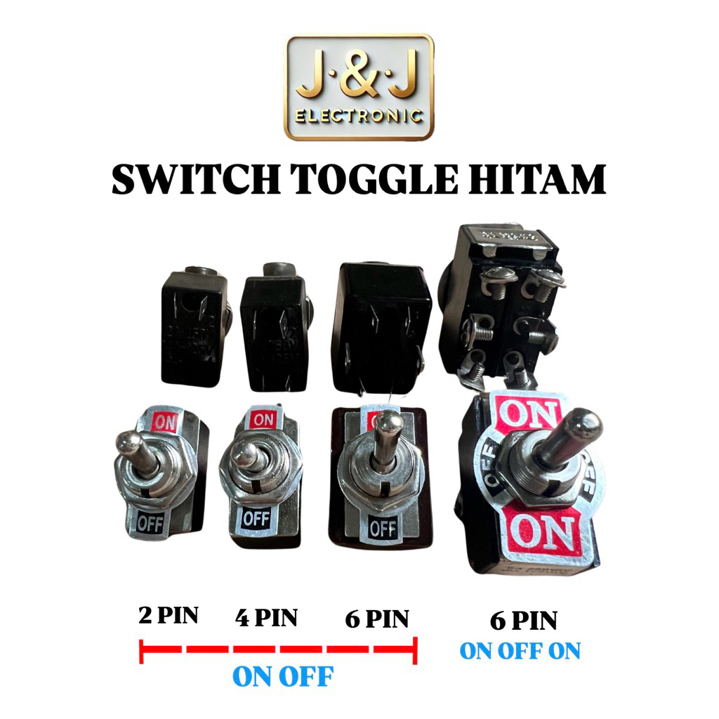 Jual Switch Saklar Toggle 2 Pin On Off / 4 Pin On Off / 6 Pin On Off ...