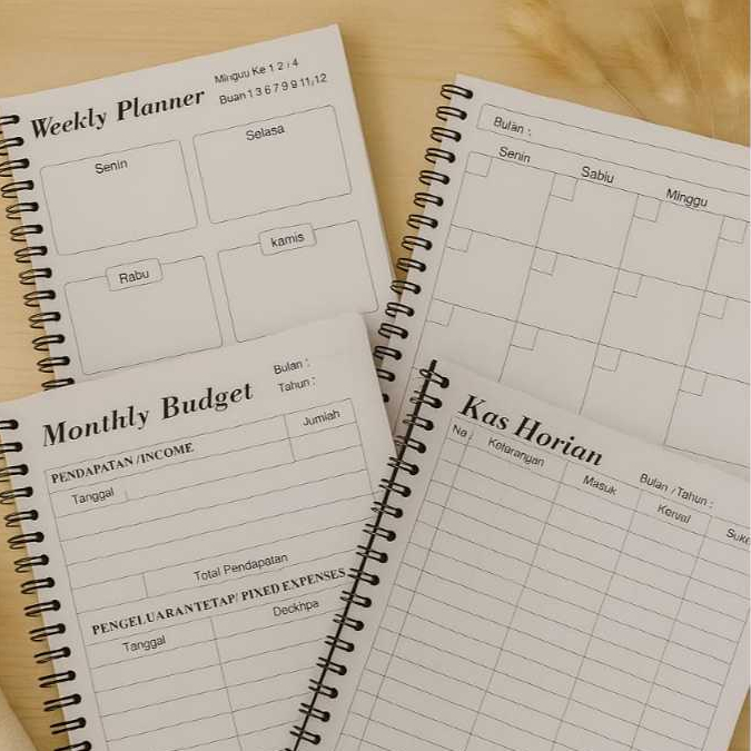 Jual Planner A5 Monthly Budget 100 Halaman–Financial Planner Minimalist ...