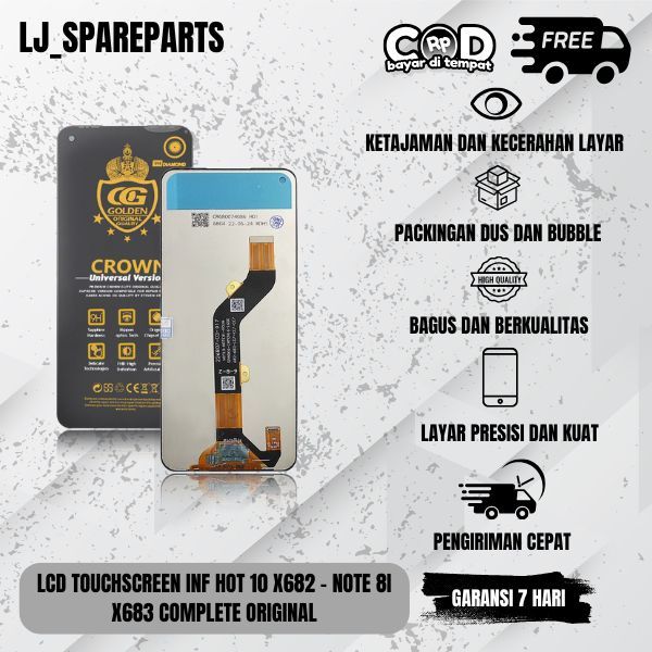 Jual LCD INF HOT 10 NOTE 8I X682 X682C X683 FULLSET TOUCHSCREEN ...