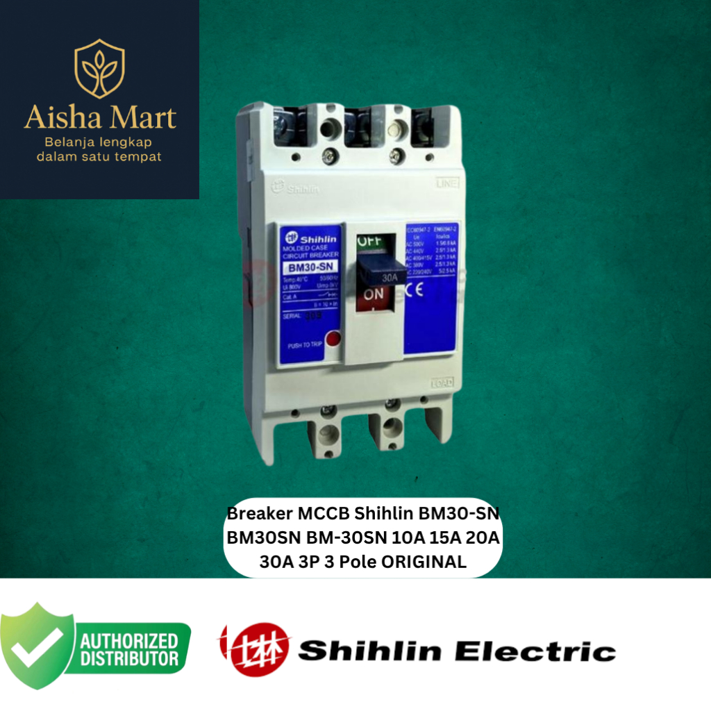 Jual Breaker MCCB Shihlin BM30-SN – 3 Pole Proteksi Listrik Industri ...