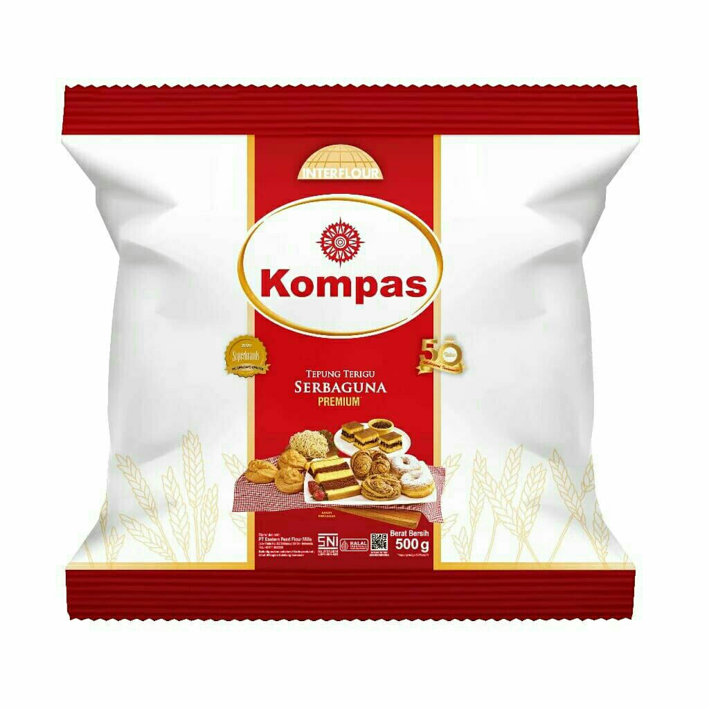 Jual INTERFLOUR 500GR KOMPAS /Tepung Terigu | Shopee Indonesia