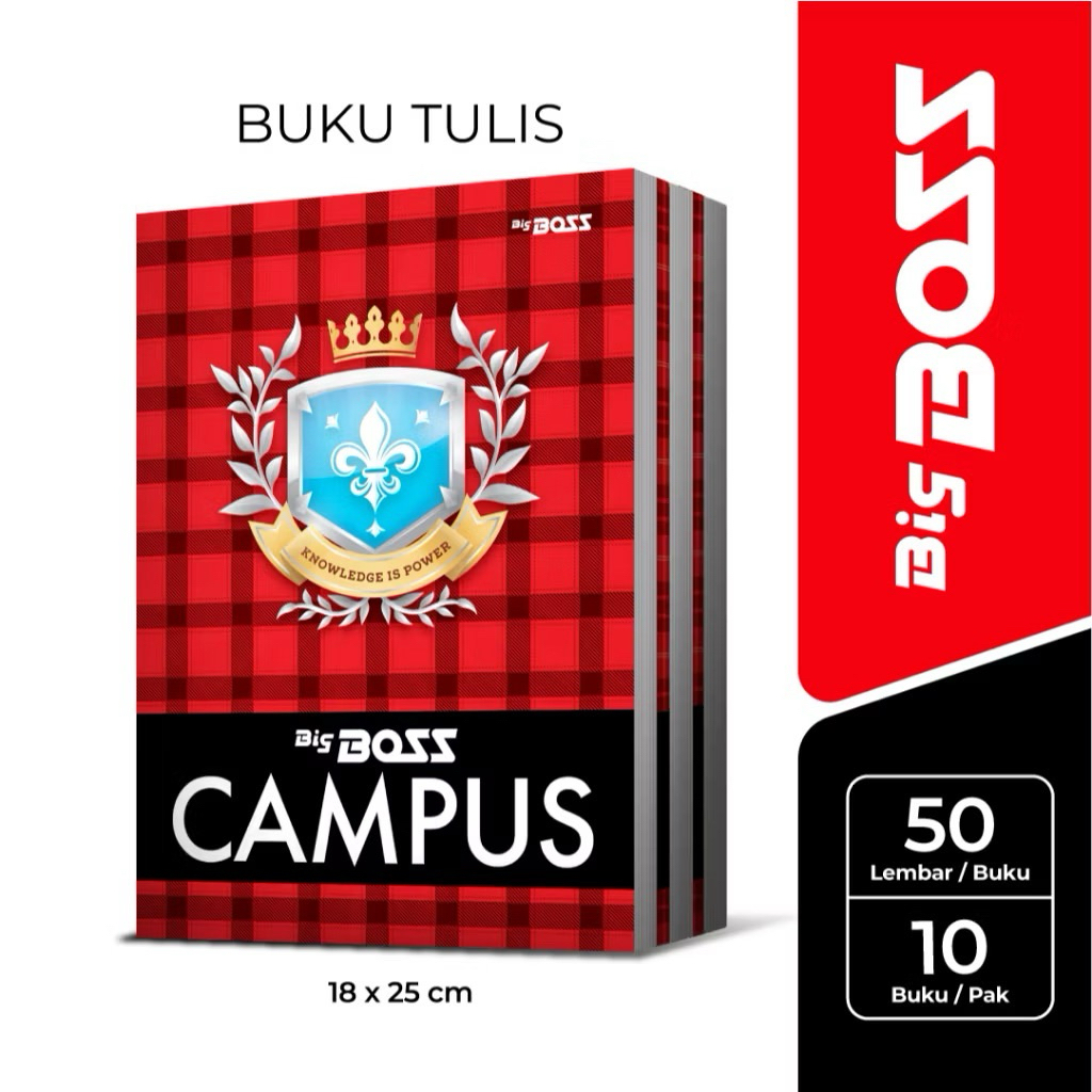 Jual BUKU TULIS PANJANG BOXY BMB / BIGBOSS CAMPUS ISI 50 lembar (10 ...