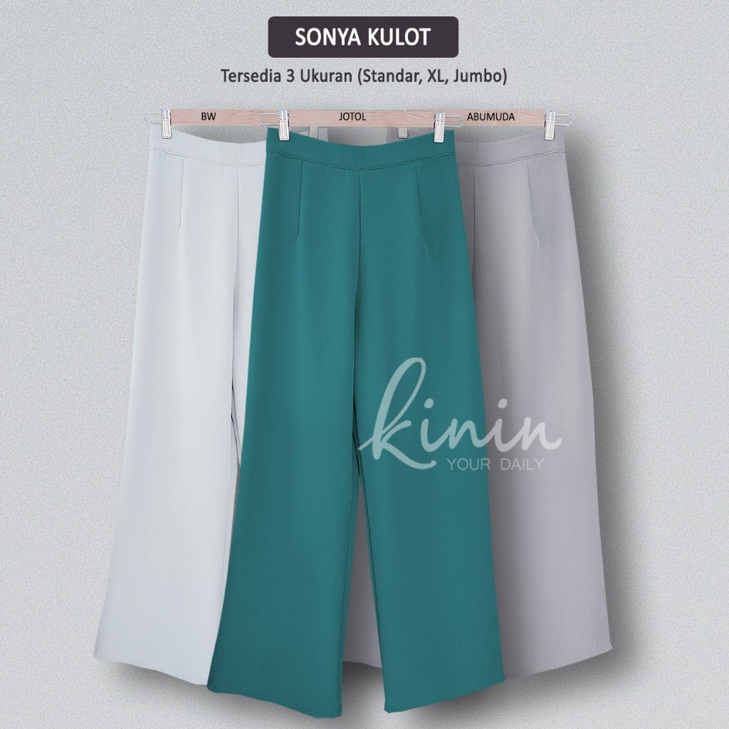 Jual Sonya Kulot By Kinin Daily - Celana Kerja Model Slimfit Bahan ...