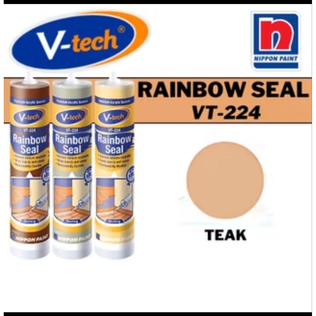 Jual V-224 Vtec Sealant Acrylic Rainbow seal terracott, brown, light ...
