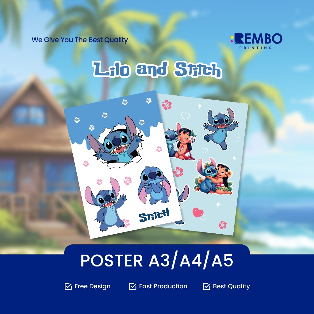 Jual Cetak Poster LILO AND STITCH / Poster LILO AND STITCH A3, A4, A5 ...