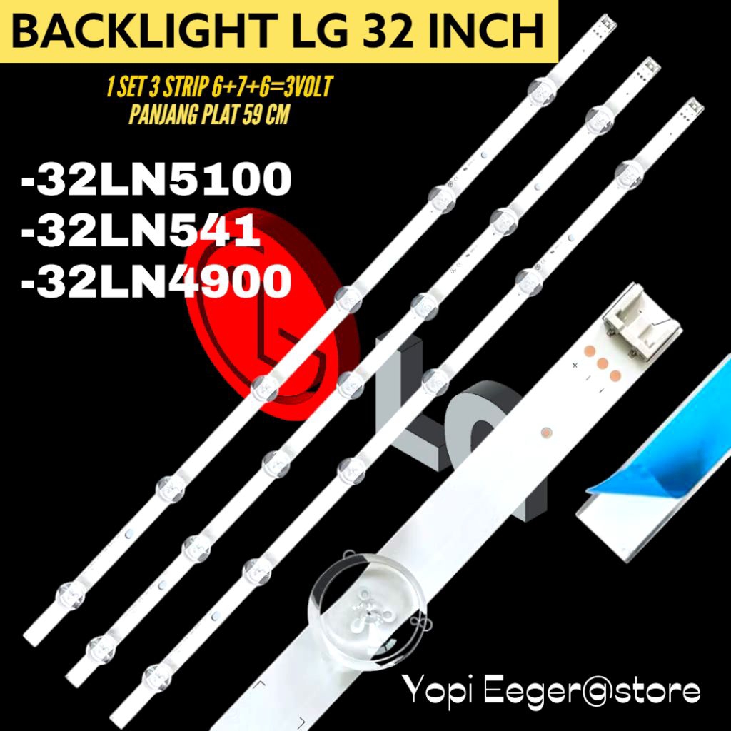 Jual BACKLIGHT TV LED LG 32 INCH 32LN5100- 32LN541- 32LN4900 BACKLIGHT ...