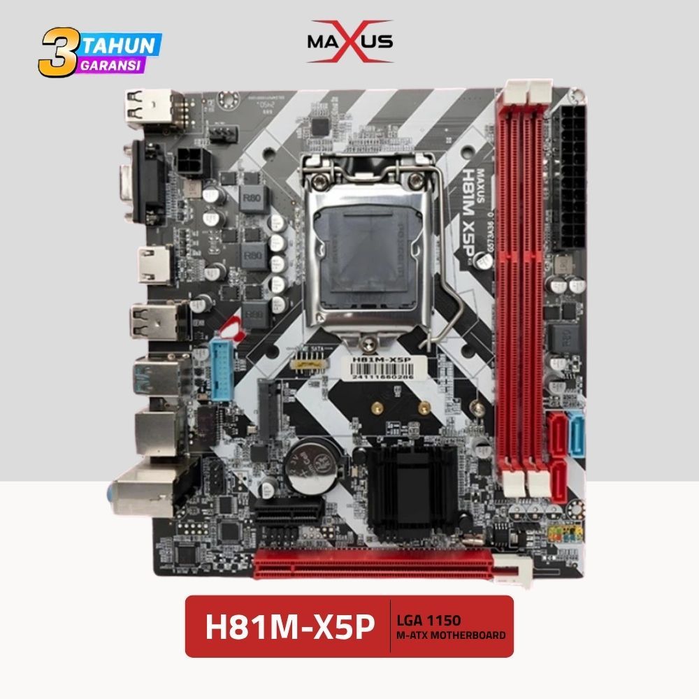 Jual Motherboard H81M X5P NVME DDR3 Socket LGA 1150 MATX Motherboard ...
