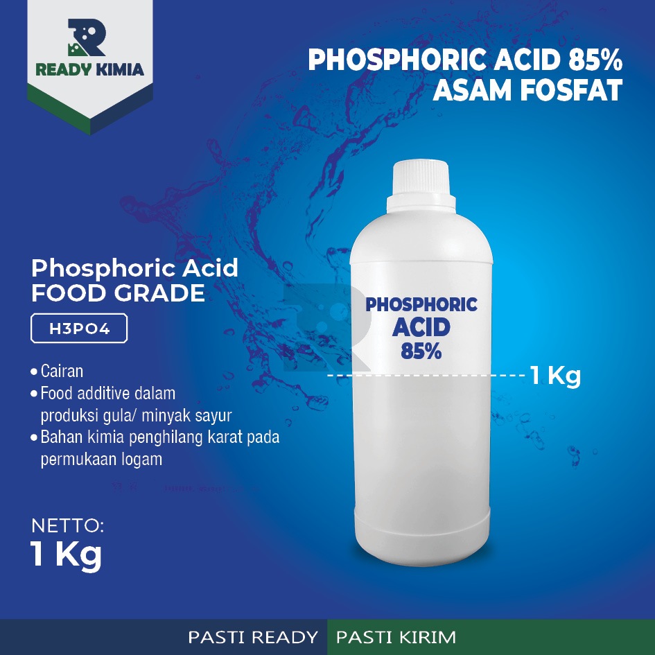 Jual Asam Fosfat / H3PO4 / Phosphoric Acid 85% FOOD GRADE 1KG murni ...