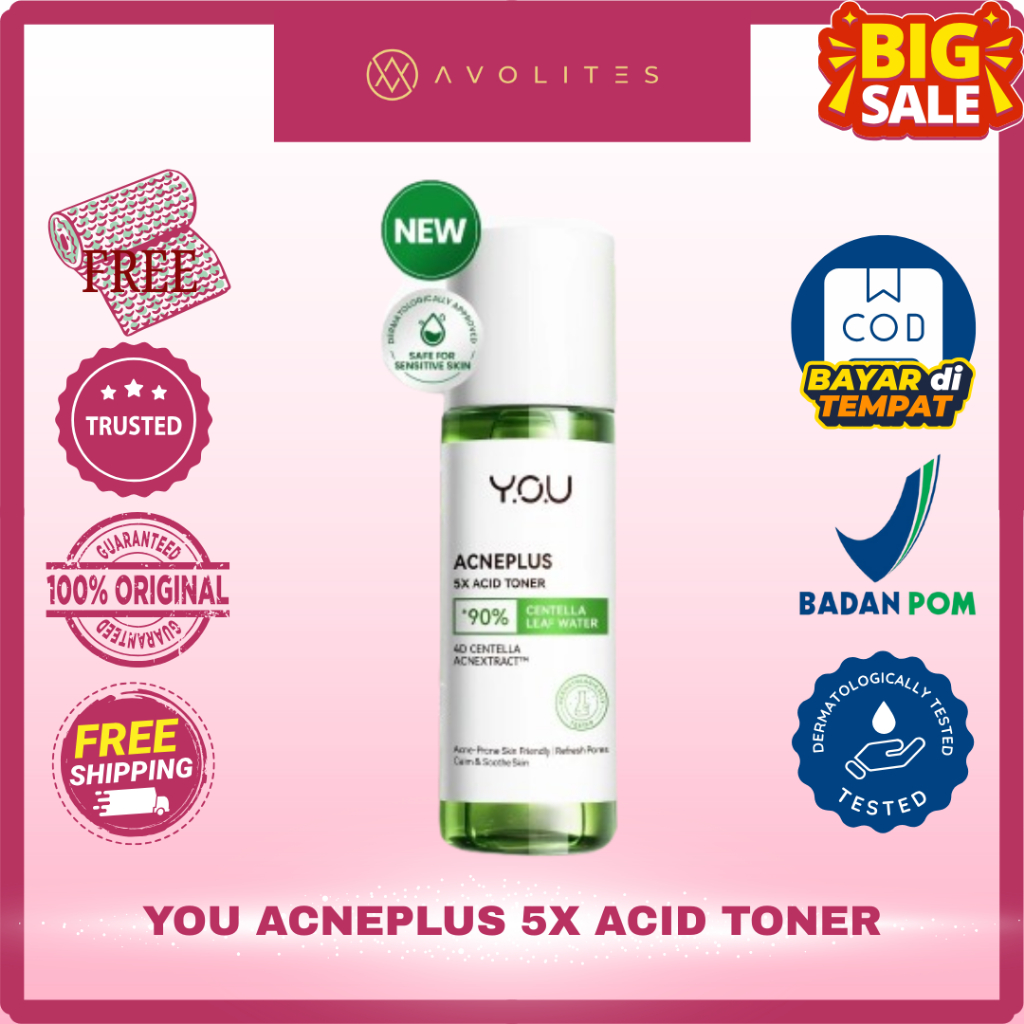 Jual YOU AcnePlus 5X Acid Toner Toner Acne Kulit Berminyak Berjerawat ...
