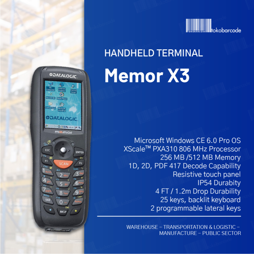 Jual DATALOGIC HANDHELD TERMINAL MEMOR X3 WINDOWS | Shopee Indonesia