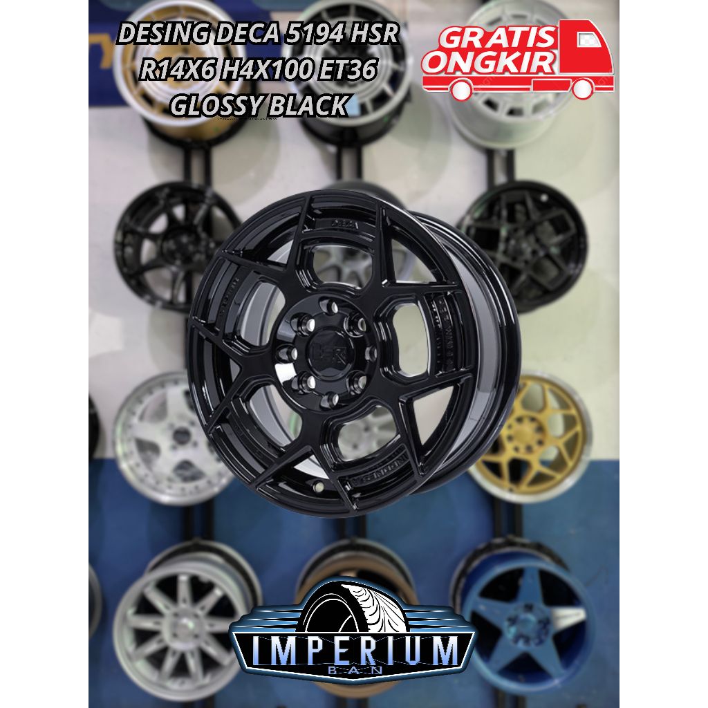 Jual Velg Mobil Murah Hsr Desing Deca Ring 14 Pcd 4x100/114 Xenia Kijang Karimun Ayla Mirage ...