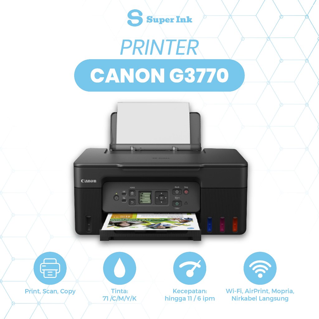 Jual Printer Canon G3770 Printer Pixma Resolusi 1200 x 4800 dpi WIFI ...