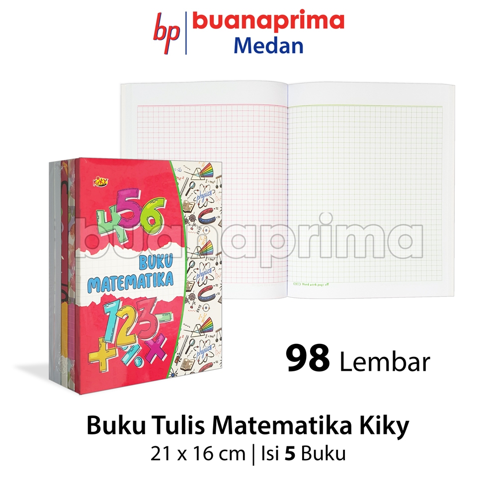 Jual Buku Tulis KOTAK KECIL KIKY 98 Lembar 1 Pack isi 5 Buku Matematika ...