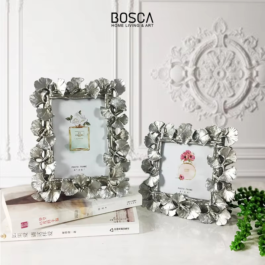 Jual Bosca Living - Frame Foto Ginkgo Silver / Photo Frame bunga Silver ...