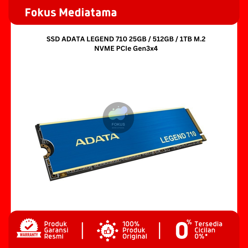 Jual SSD ADATA LEGEND 710 256GB / 512GB / 1TB M.2 NVME PCIe Gen3x4 ...