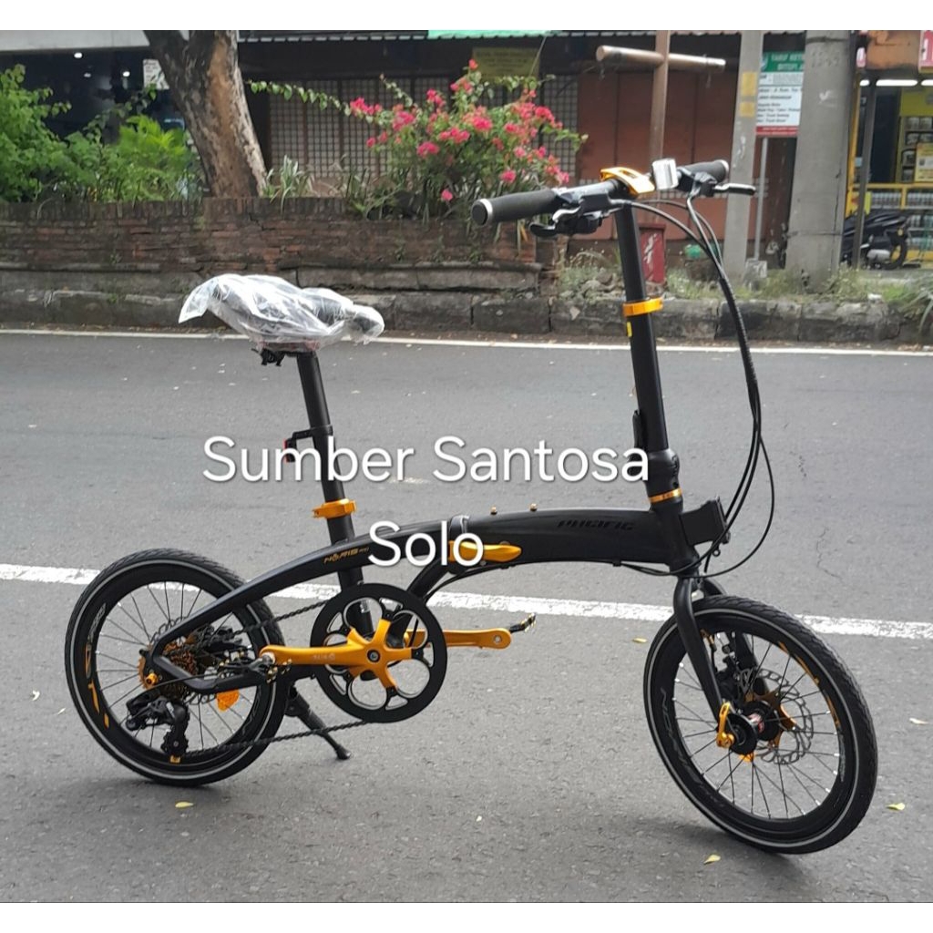 Jual SEPEDA LIPAT PACIFIC NORIS PRO 16 INCH BLACK GOLD HYDRAULIC NEW ...