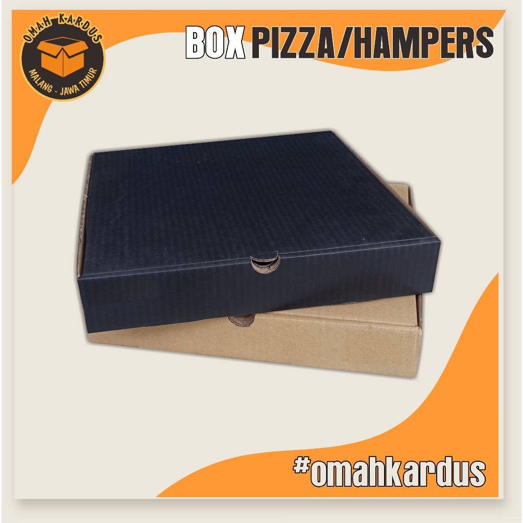 Jual Box Pizza/Hampers 28x28x5 cm / kardus box polos / kardus hampers ...