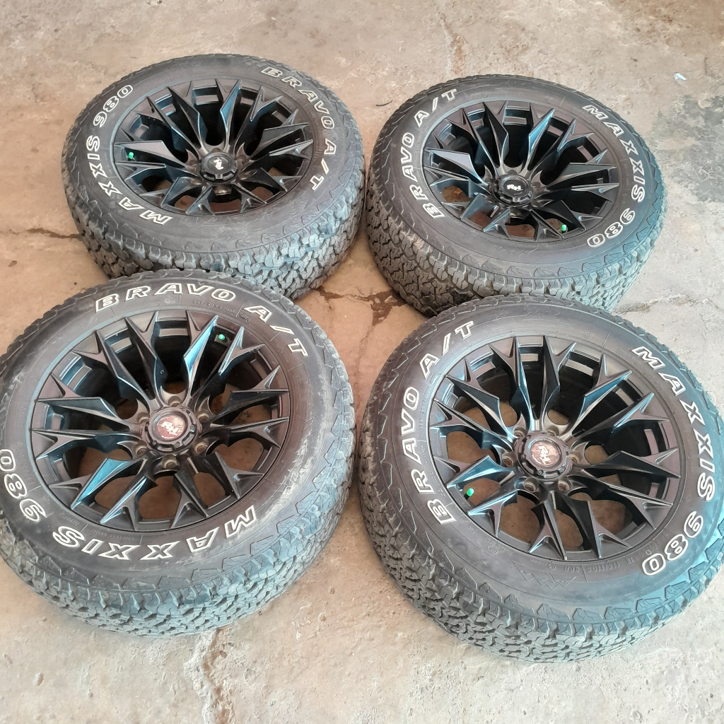 Jual VELG MOBIL BEKAS RH RACING RING18 LEBAR 9 CD 6X139+BAN MAXXIS 265 ...