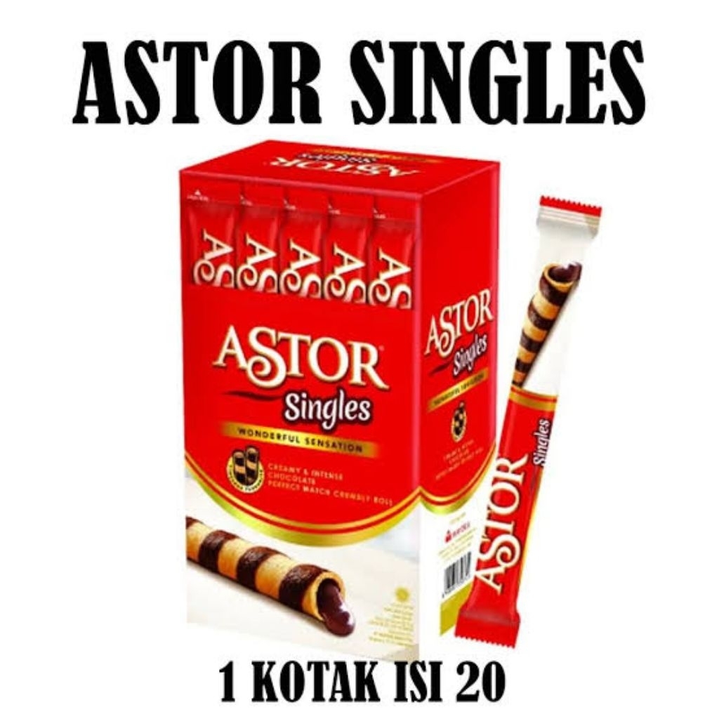 Jual ASTOR CHOCOLATE SINGLES WAFER STICK ROLLS WONDERFULL SENSATION 20 ...