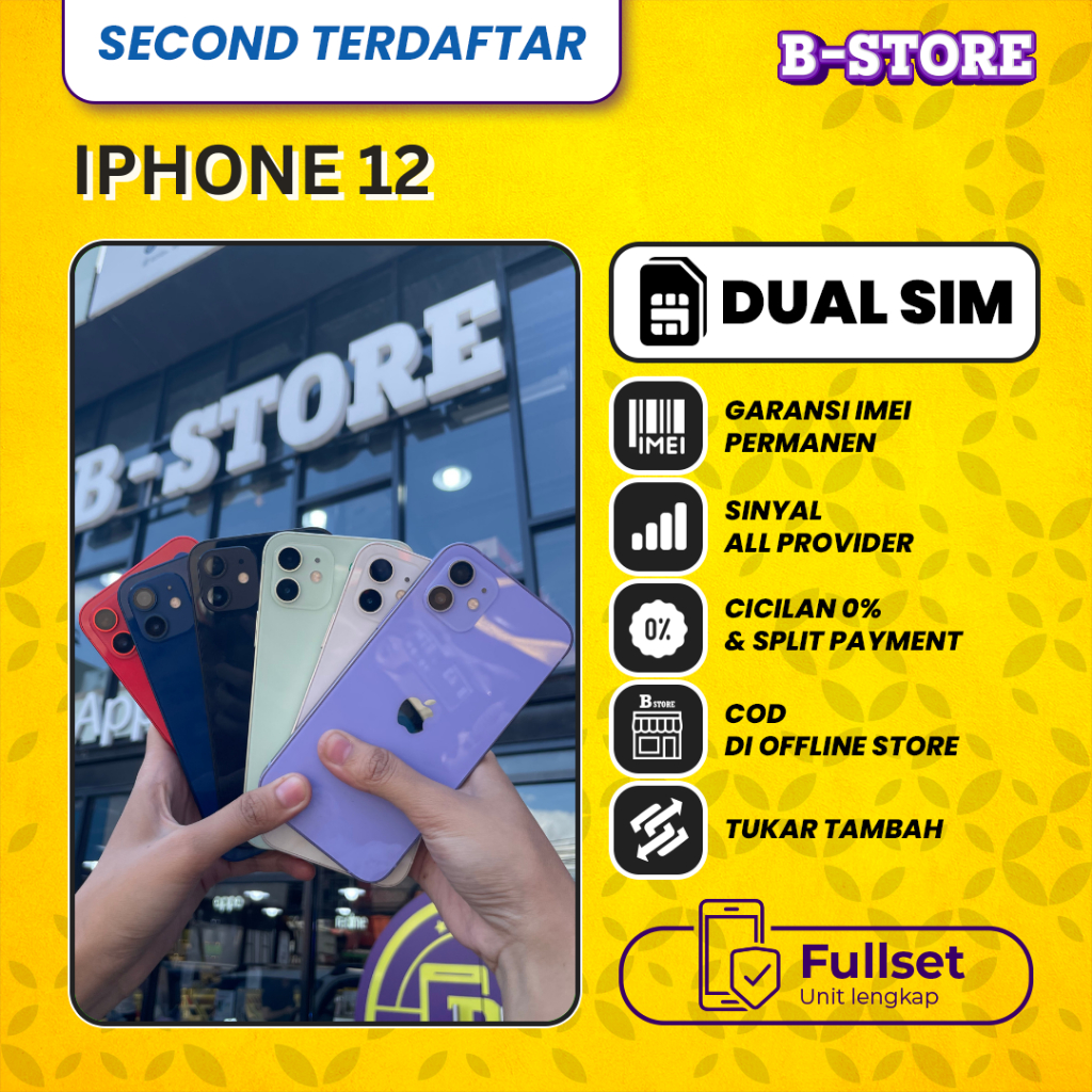 Jual Apple iPhone 12 128GB DUAL NANO SIM / DUAL SIM FISIK - Fullset ...