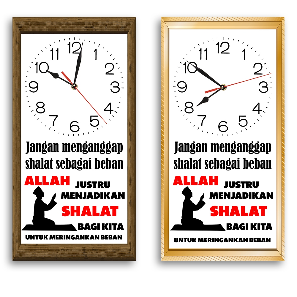 Jual Jam Dinding Quotes Dekorasi Hiasan Dinding Motivasi islami Shalat ...