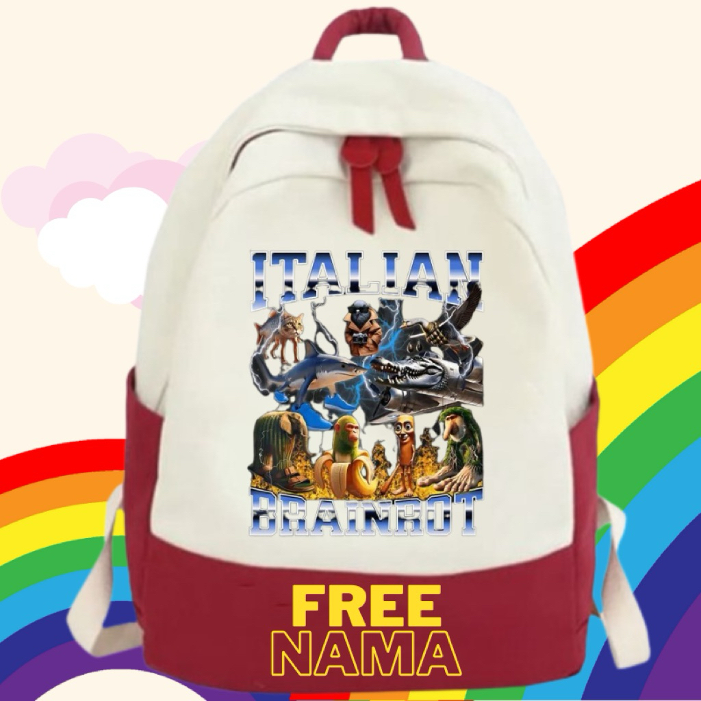 Jual TAS RANSEL BACKPACK SEKOLAH ANAK ANOMALY ITALIAN BRAINROT TERBARU ...
