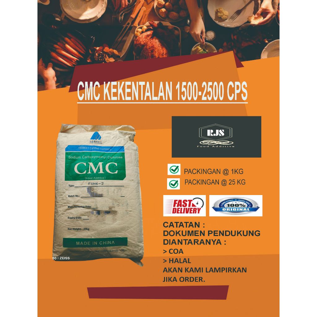Jual CMC FOOD GRADE KEKENTALAN 1500-2500 CPS/PENGENTAL MINUMAN ...