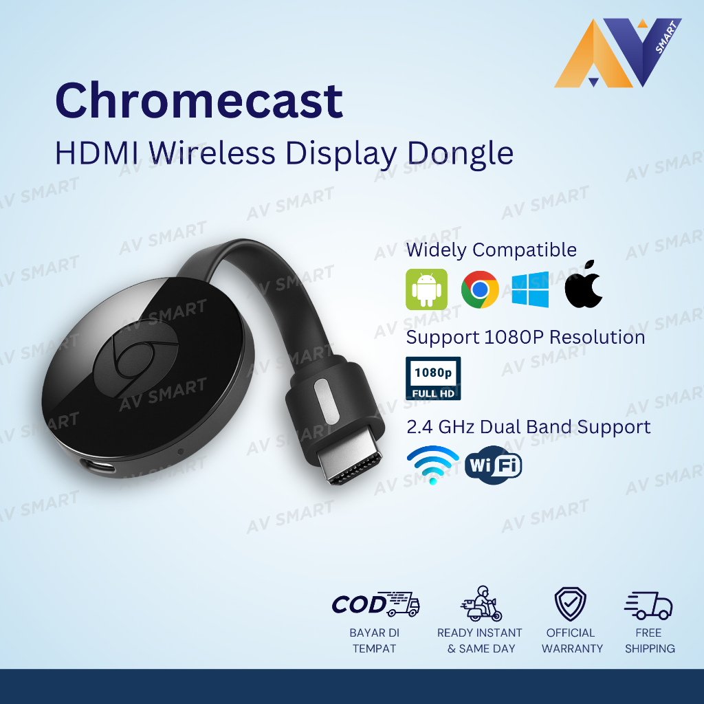 Jual Chromecast / Anycast Display Dongle Wireless Screen Mirroring ...