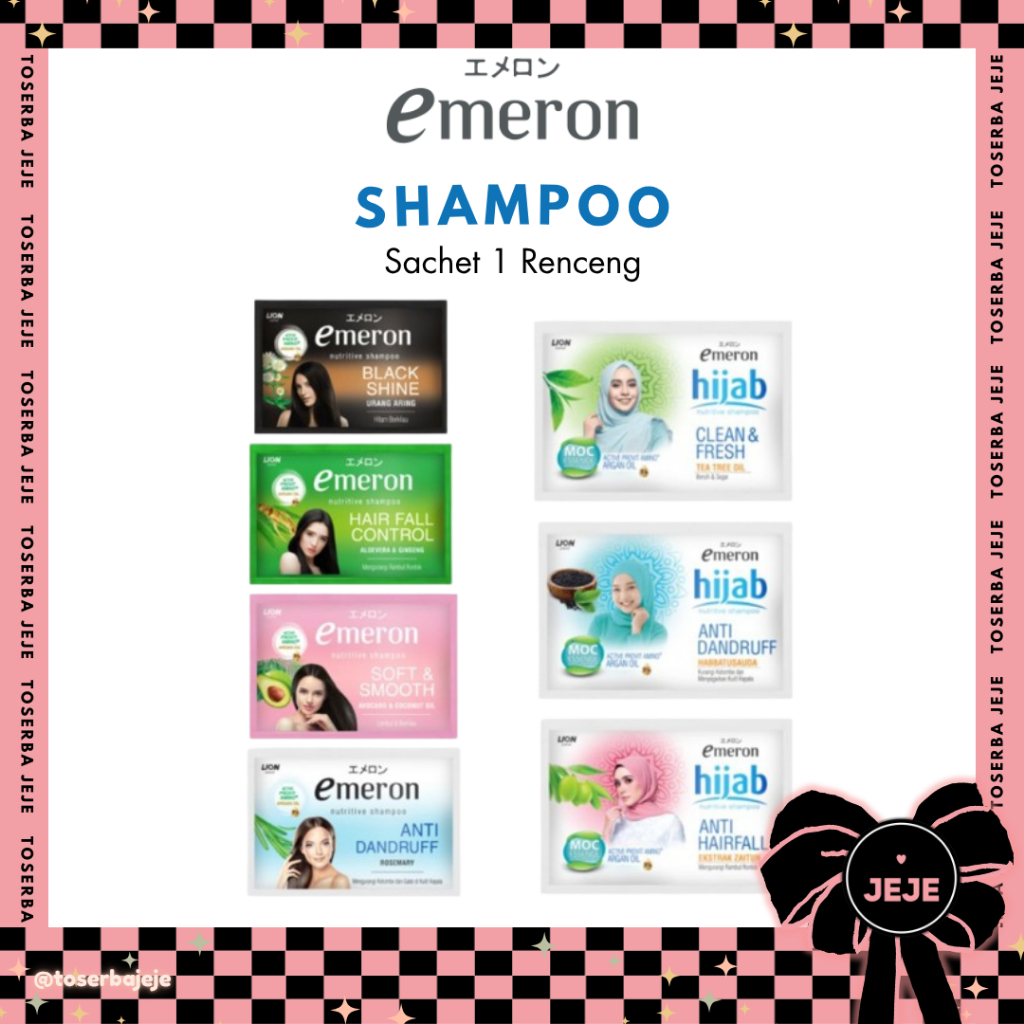 Jual EMERON Shampoo Renceng (12sachet x 10ml) | Sampo Sachet | Shopee ...