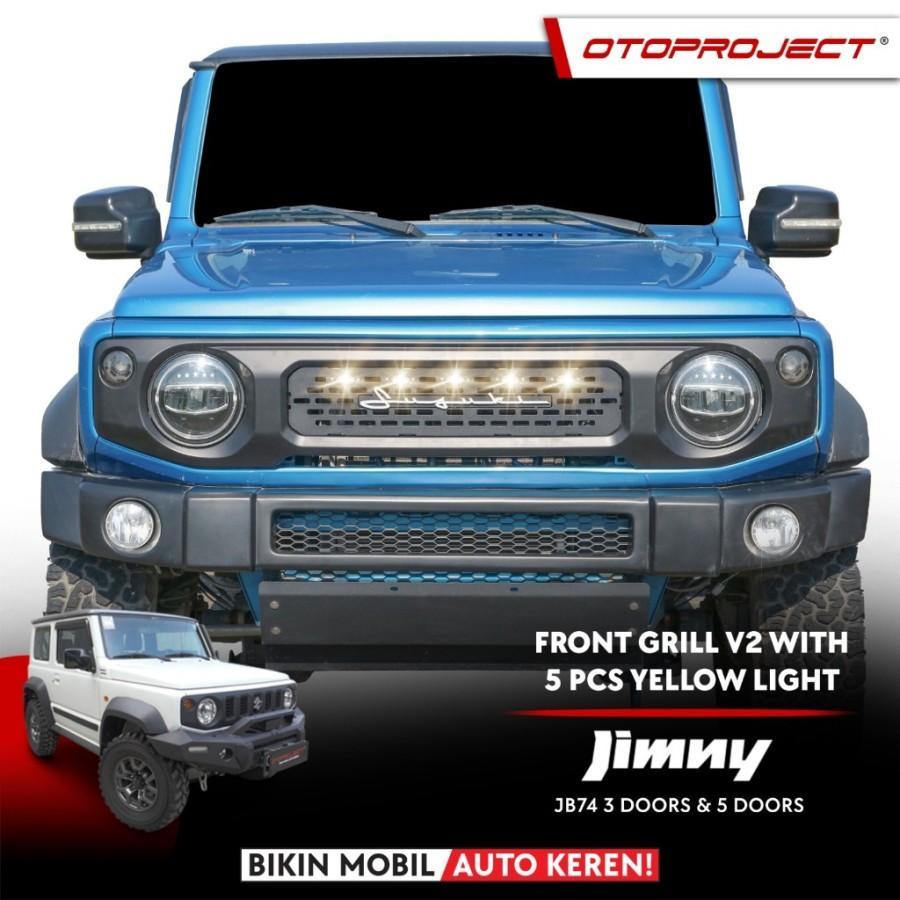 Jual Front Grill V2 With Led Side Bumper Depan Mobil JIMNY JB74 3 Door ...