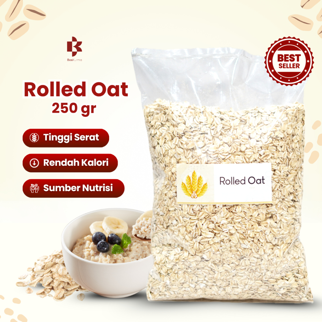 Jual Rolled Oat 250 Gr - Oatmeal Gandum Utuh Premium Original | Shopee ...