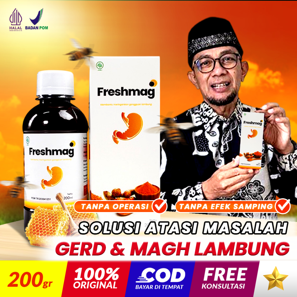 Jual Freshmag Madu Asli 100% Original Obat Asam Lambung Kronis Gerd Mual Muntah | Shopee Indonesia