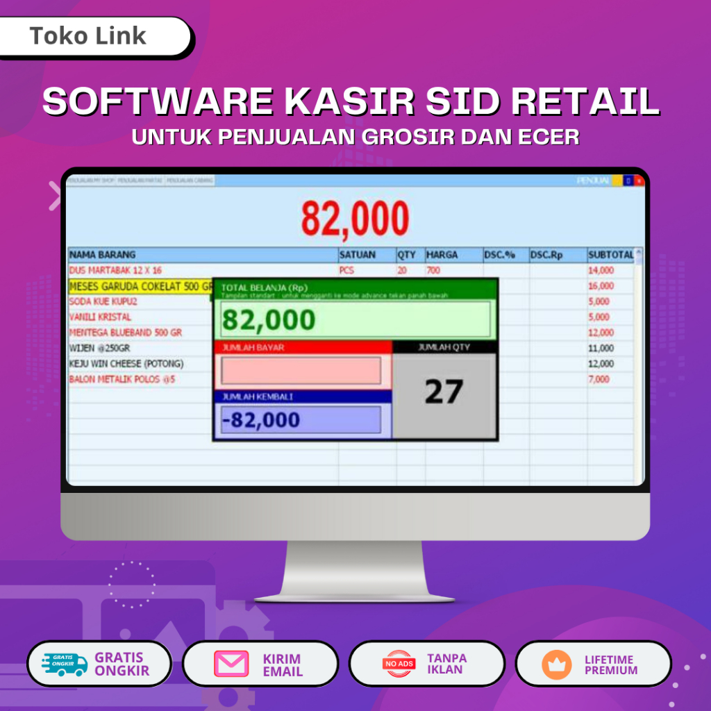 Jual Software Kasir SID RETAIL PRO untuk Penjualan Grosir dan Ecer Aktif Permanen | Shopee Indonesia