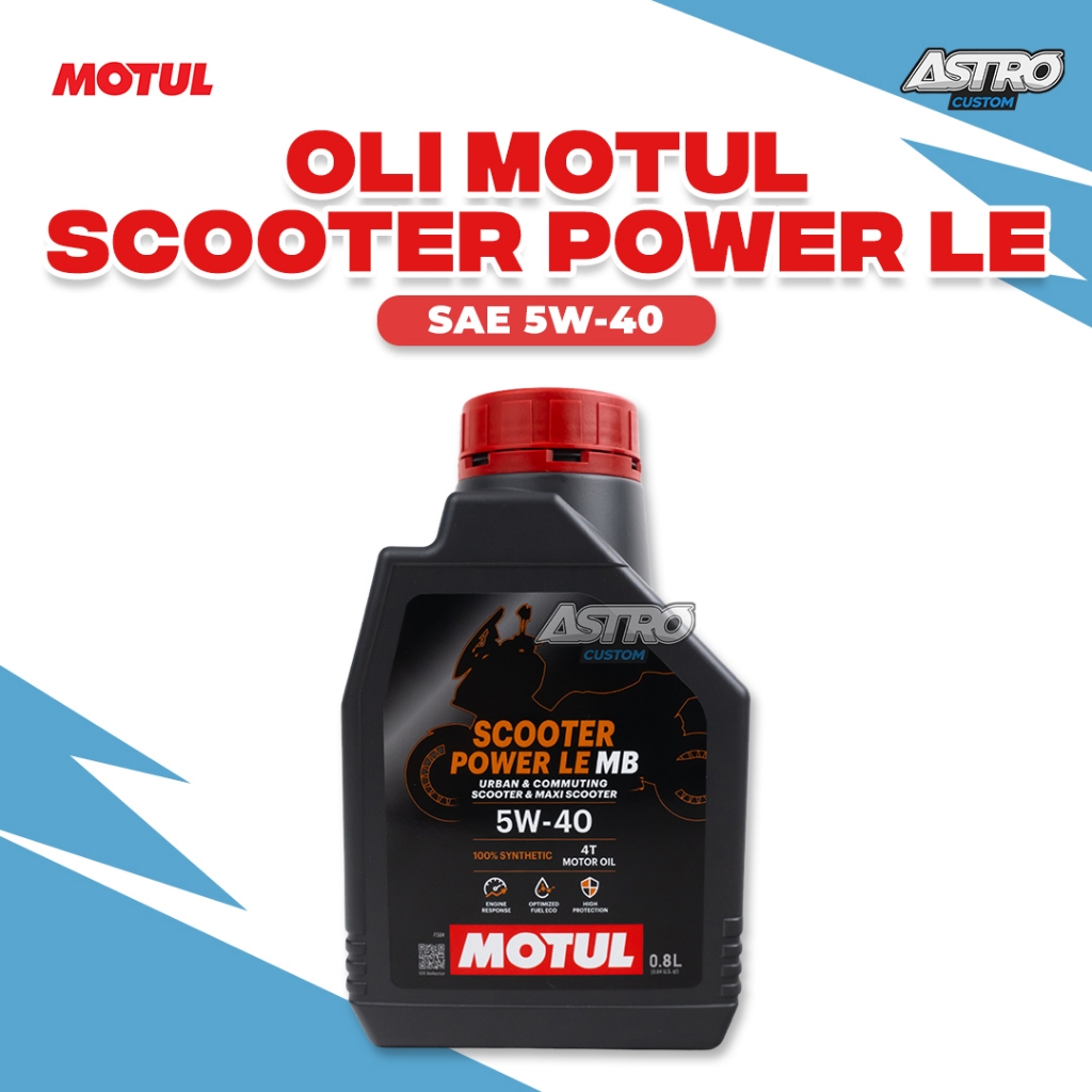 Jual Motul Oli Motor SCOOTER POWER LE 4T 5W-40 0.8L Synthetic Oli Matic ...