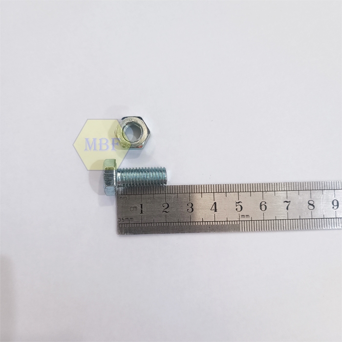 Jual BMP M8 x 20 Baut Mur Hexagon Galvanis Putih M8x20 | Shopee Indonesia