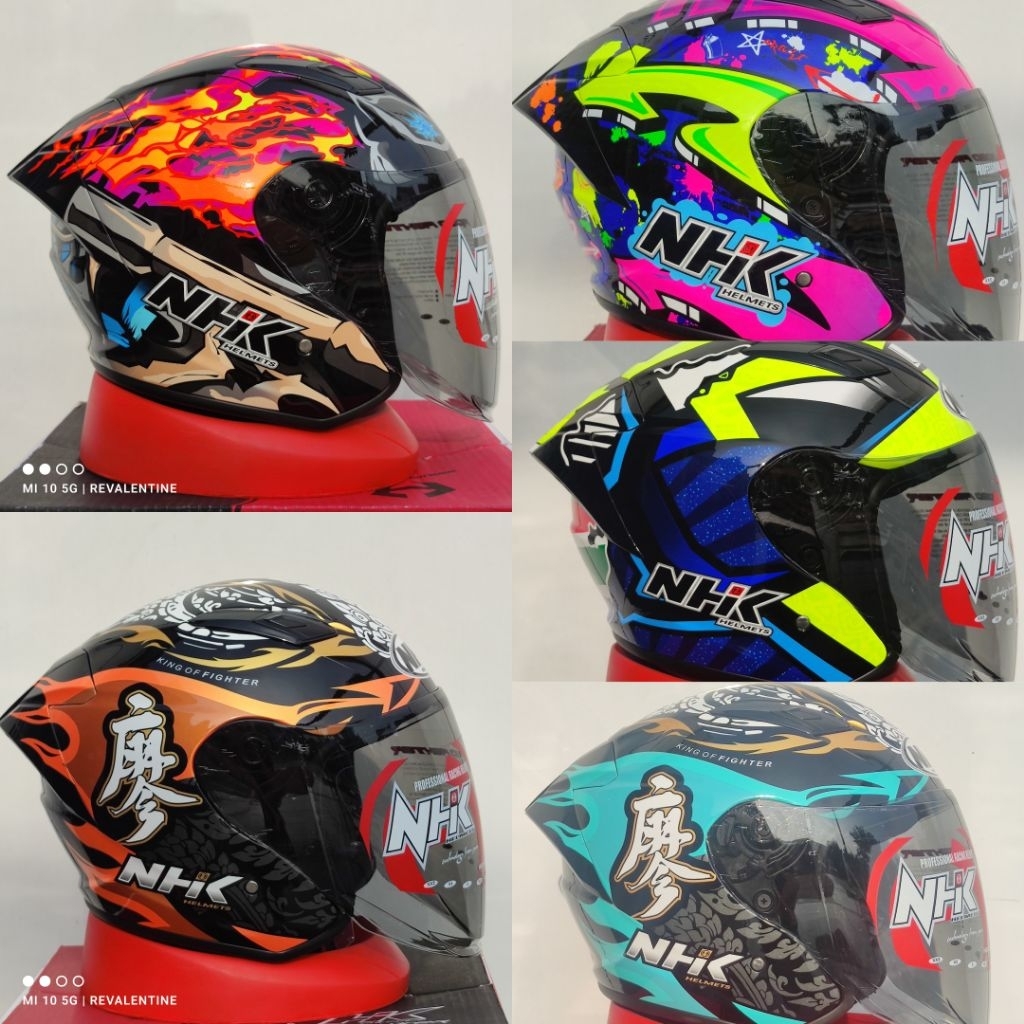 Jual NHK R1 ELITE MOTIF SERIES GP EDITION ORIGINAL | HELM HALF FACE R-1 ...