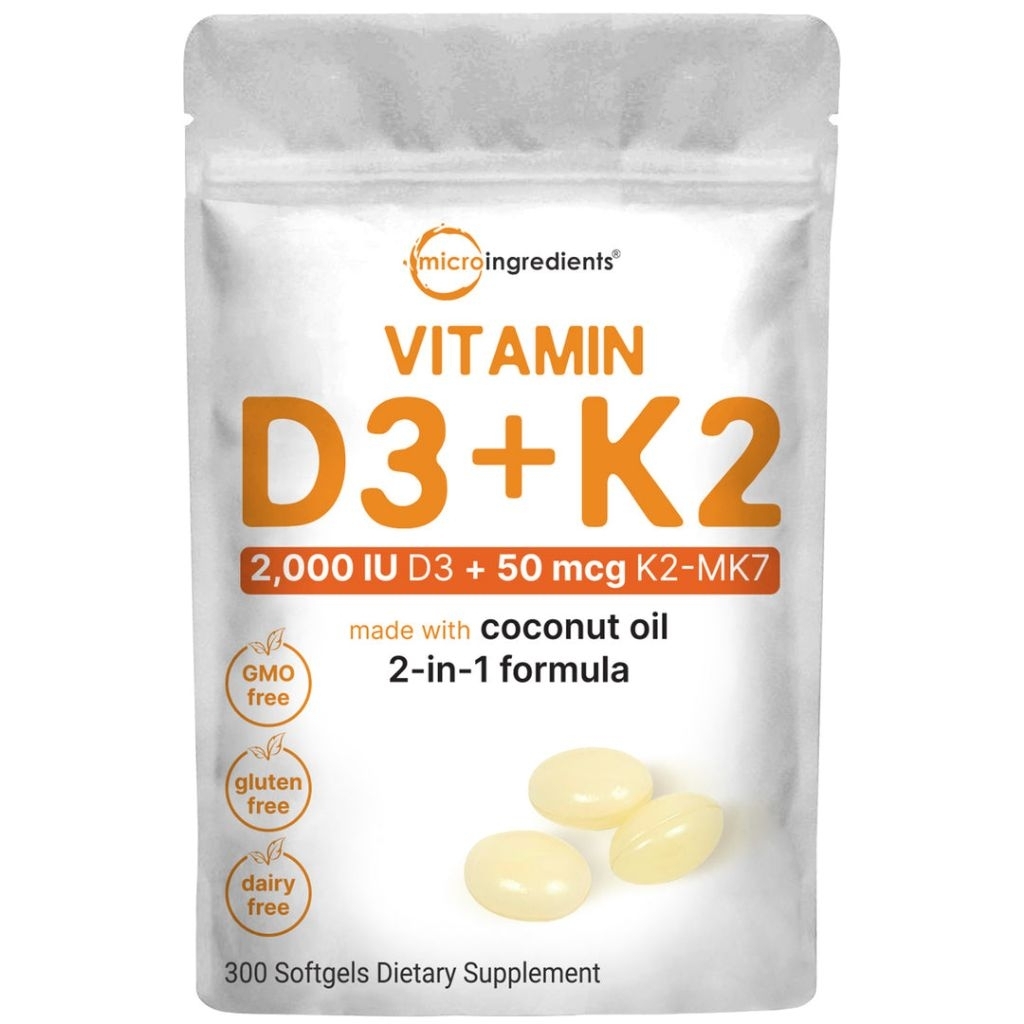 Jual FlashSale!! Micro ingredients Vitamin D3 K2 2000 IU INFUSED with Virgin Coconut Oil ...