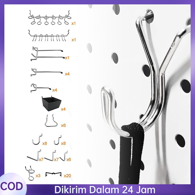 Jual 80pcs/Set Pegboard Kit Pegboard Organizer Aksesori Pegboard Ringan ...