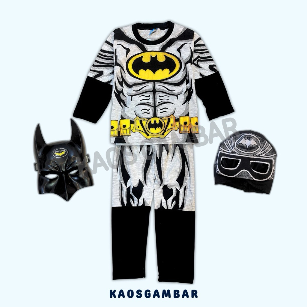 Jual KAOS GAMBAR - KOSTUM BATMAN ANAK LAKI LAKI HITAM PUTIH KOSTUM ...