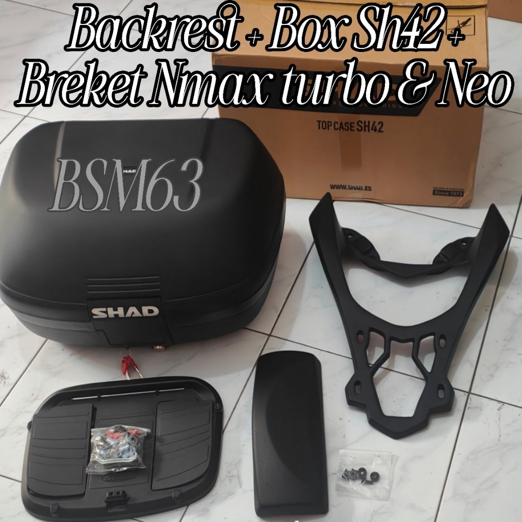 Jual Paketan Komplit Box Shad Sh 42 Sh42 + Backrest Shad +Bracket ...