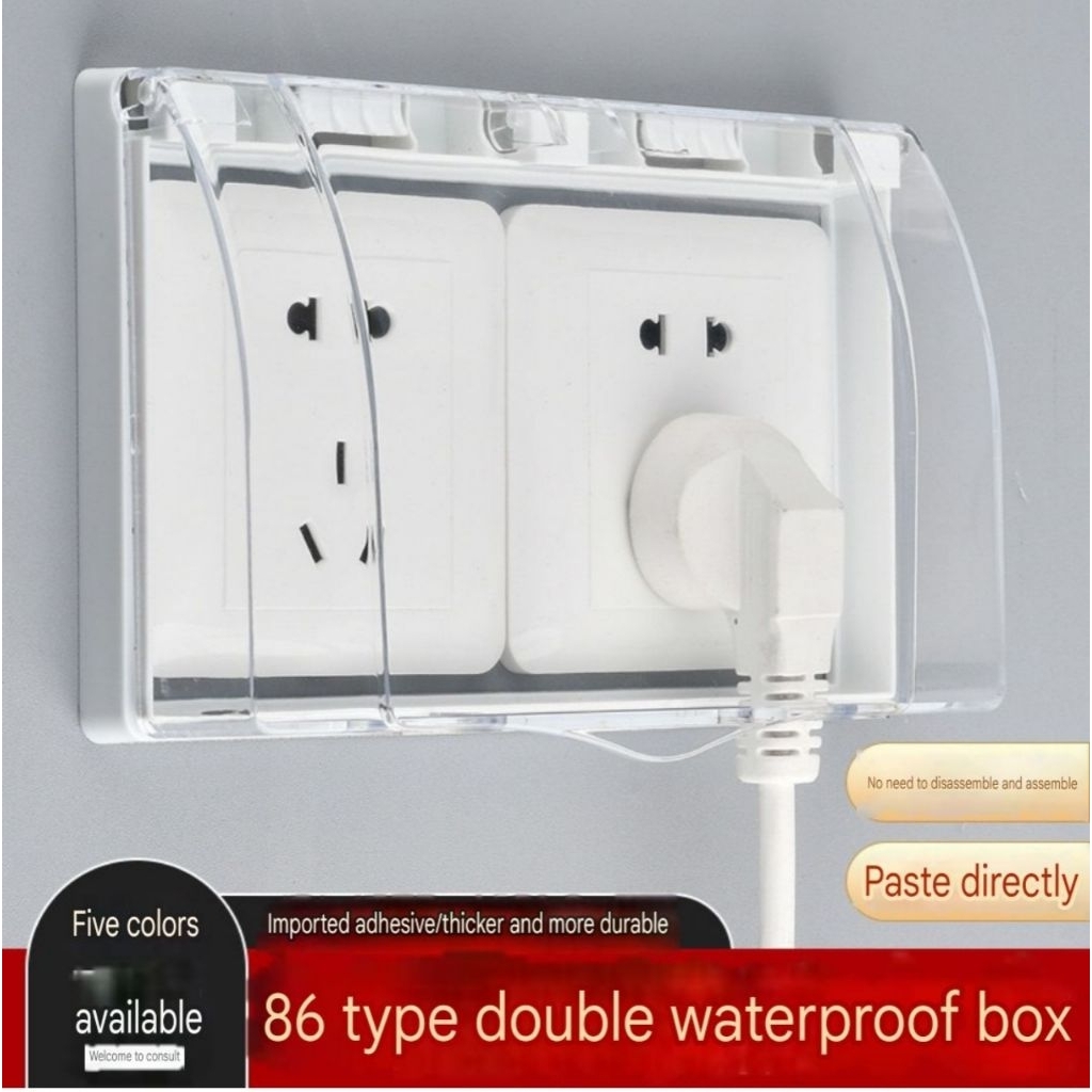 Jual cover box kotak tutup pengaman stop kontak double tempel dinding ...