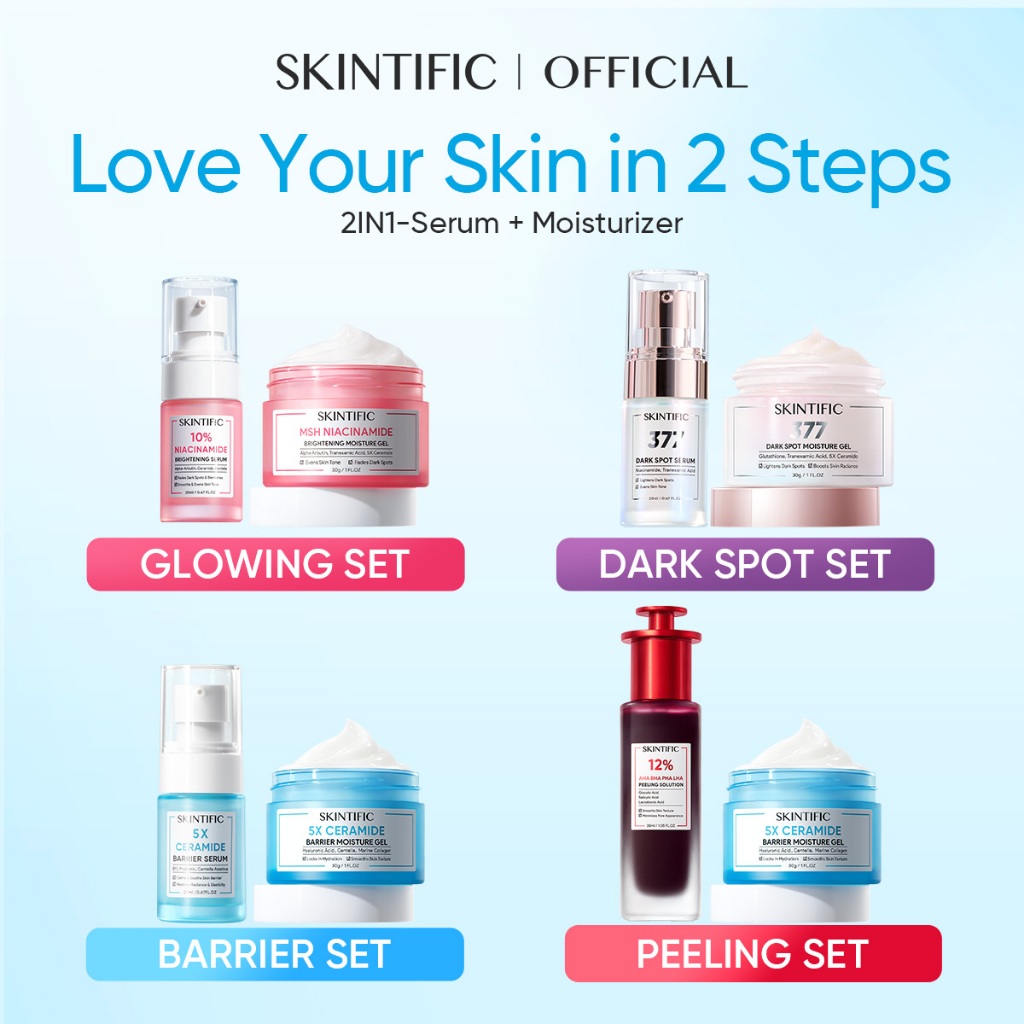 Jual SKINTIFIC 2pcs Paket Skincare Set - 5X Ceramide Moisturizer 12% ...