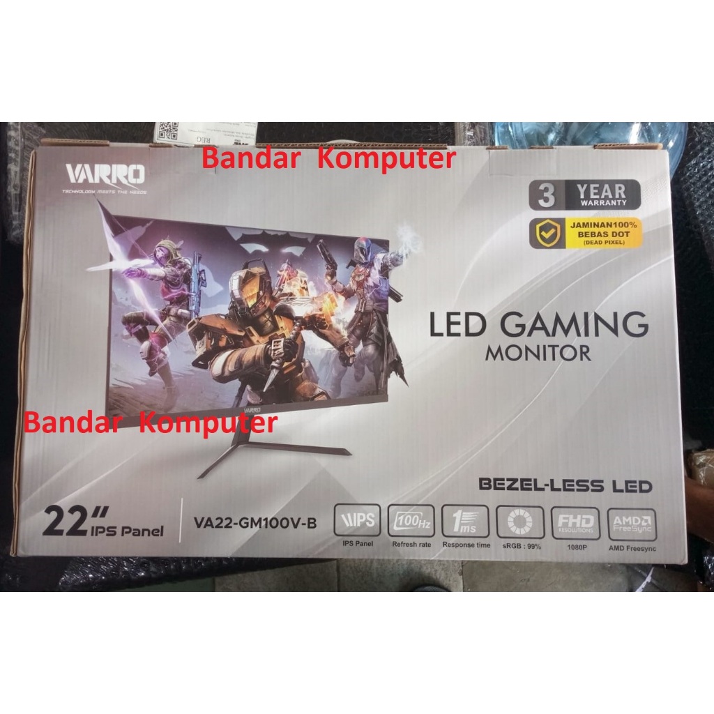 Jual MONITOR LED GAMING VARRO 22"- VA22-GM100V-B ( IPS-100Hz-1ms -FHD ...