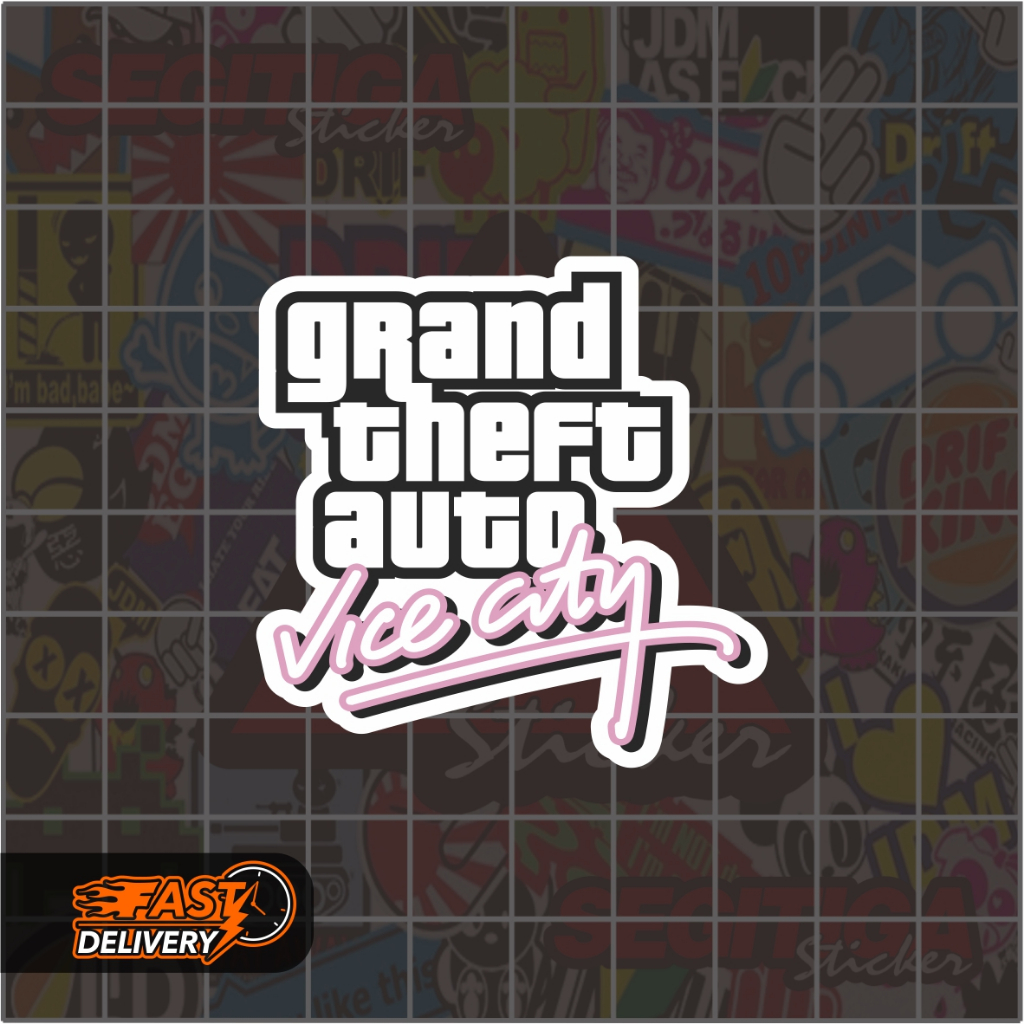 Jual Sticker Grand Theft Auto Vice City GTA Ukuran 5 x 5 Cm | Shopee ...