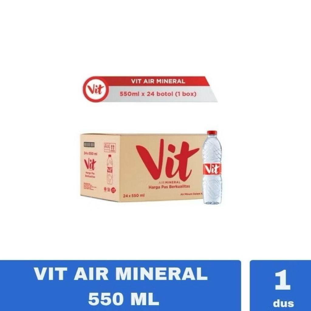 Jual Air Mineral VIT 550 ML (24 pcs) | Shopee Indonesia
