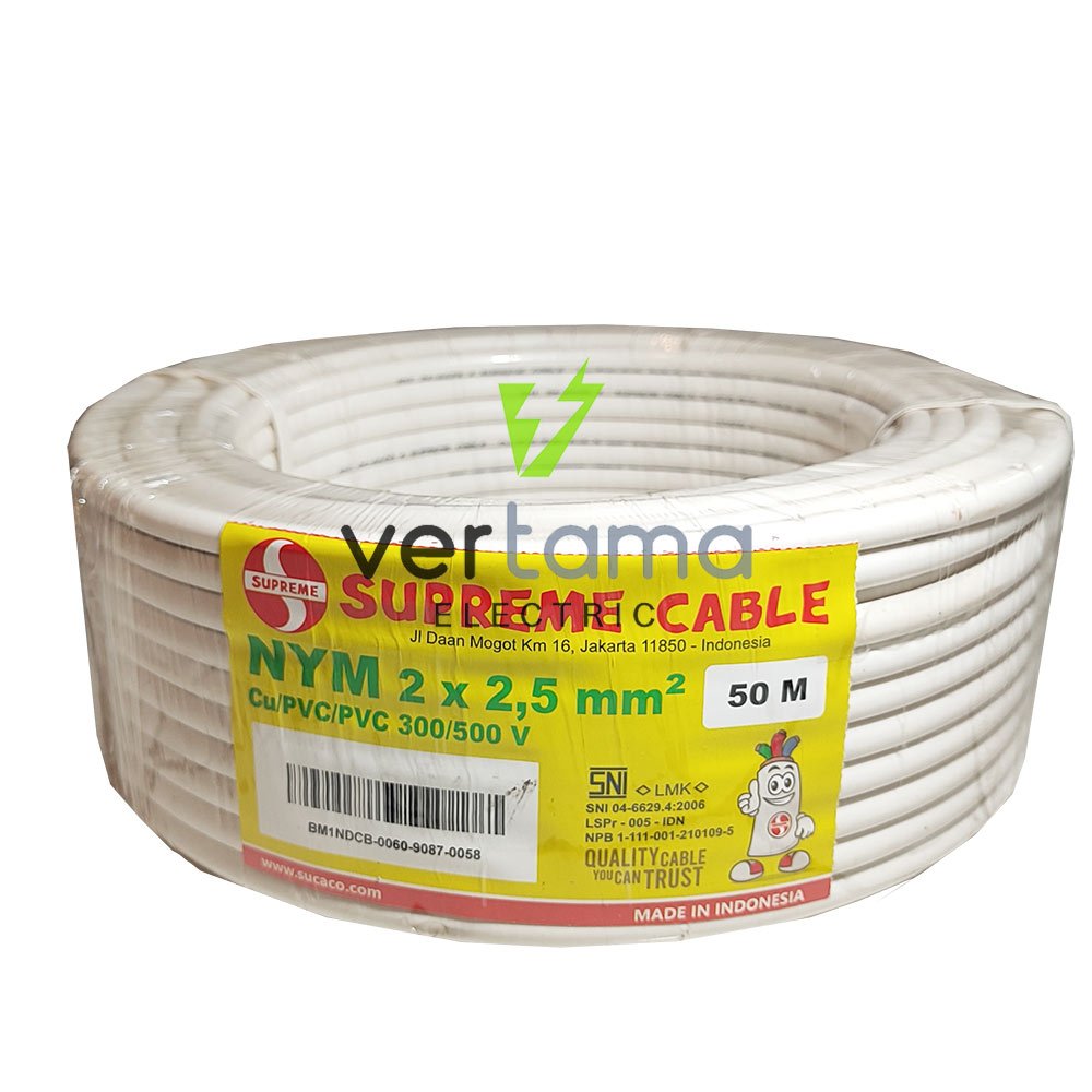 Jual Kabel Listrik Tunggal NYM 2x2.5 Supreme Roll 50 Meter | Shopee Indonesia