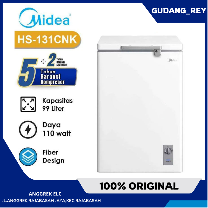 Jual Freezer Box Midea HS-131CN K FIBER | Cooler box HS131CN 100L HS-131CNK 131 GARANSI RESMI ...